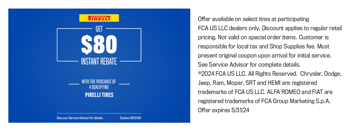 Tire Services | Official Mopar® Site