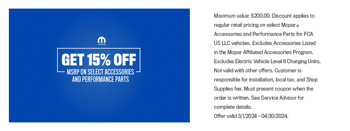 Oil Services & Exclusive Offers | Mopar® Certified Service